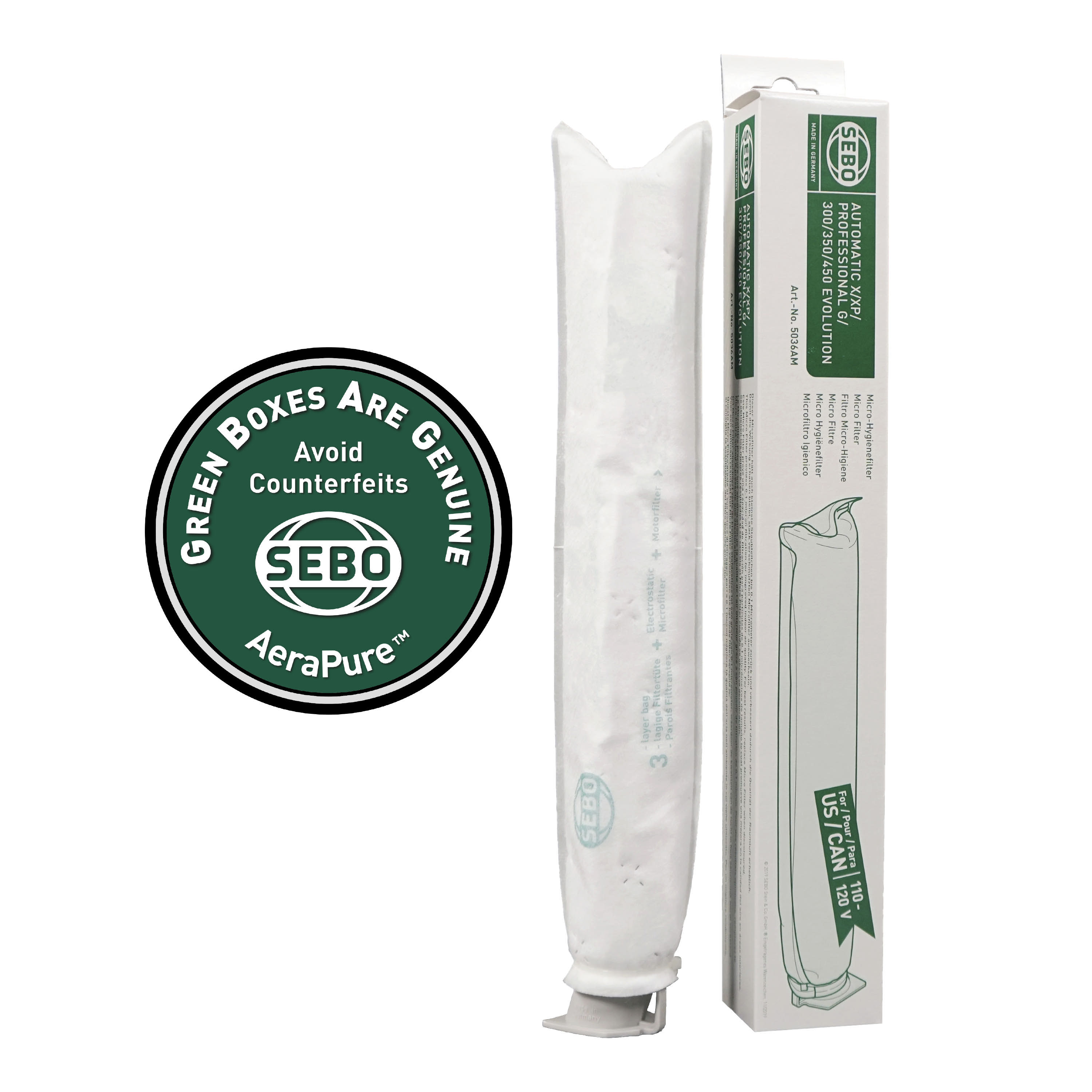 SEBO - Micro/Hospital-grade Filter, for X and G series, 300 and 350 ...